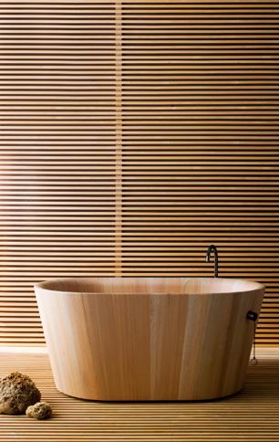 Rapsel Ofuro houten bad | Design badkamer, Badkamer, Badkamer tegelen